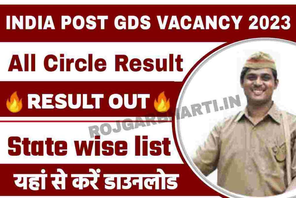 India Post GDS Result 2023 3rd Merit List out Check Here Now - Rojgar ...